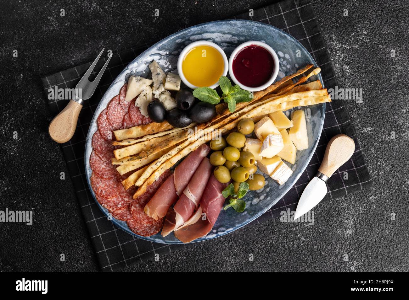Appetizer prosciutto grissini olives hi-res stock photography and ...