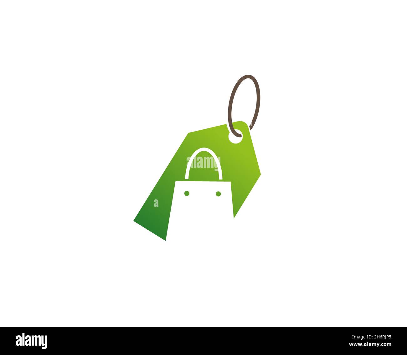 Creative Green Bag Shop Label Logo Design Vector Symbol Illustration ...