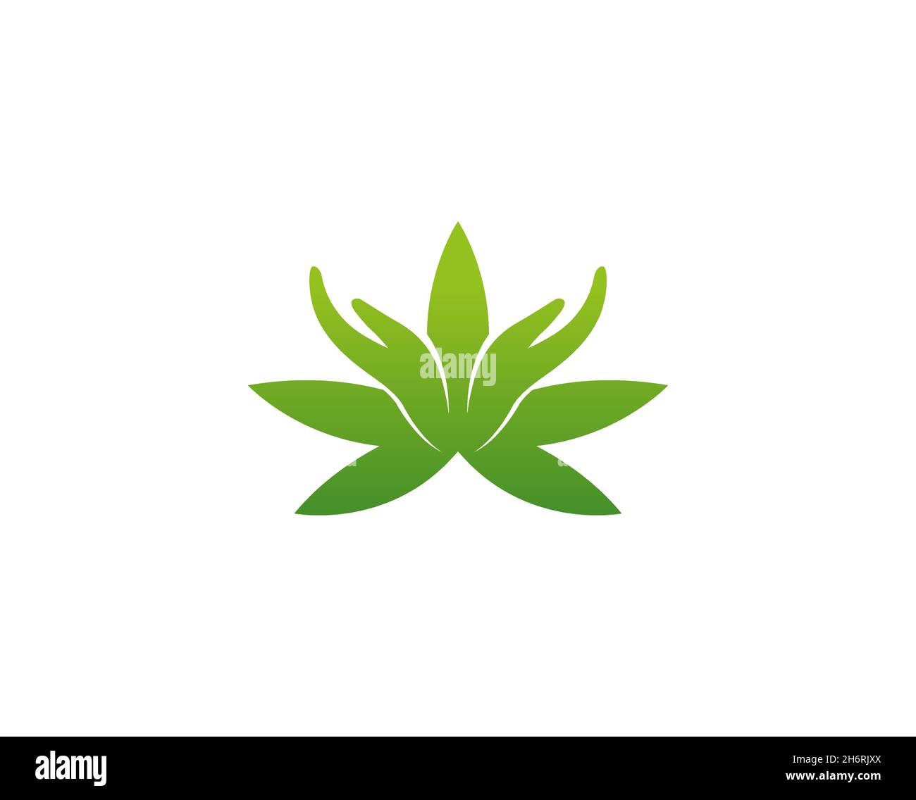 Creative Logo Cannabis hands Design Vector Symbol Illustration Stock ...