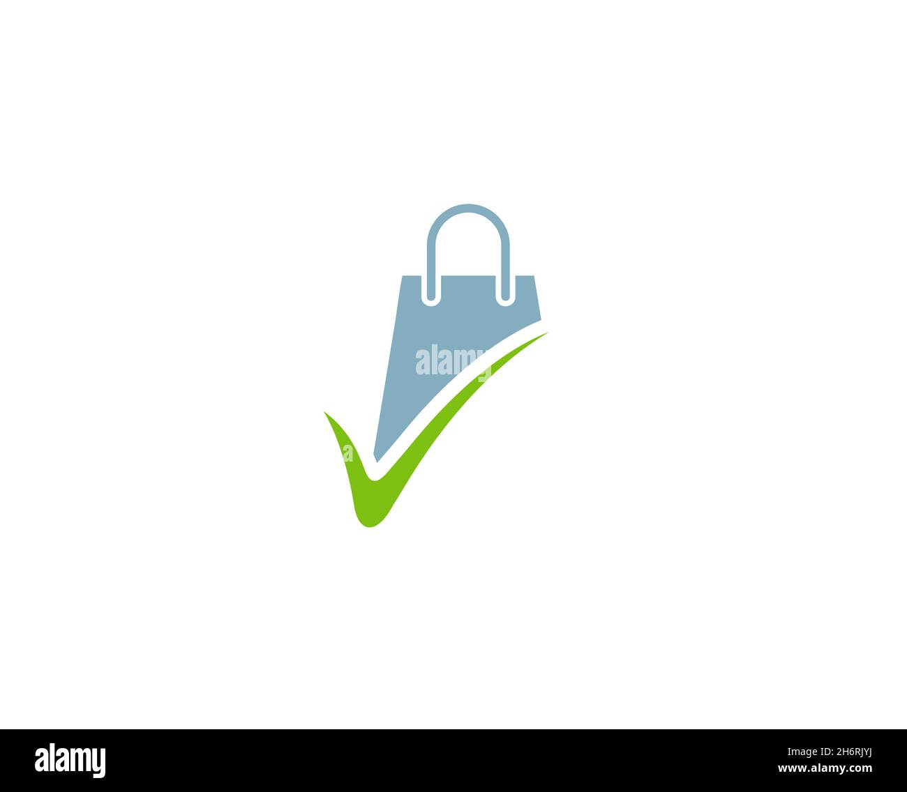 Creative Shop Bag Check Logo Design Vector Symbol Illustration Stock ...