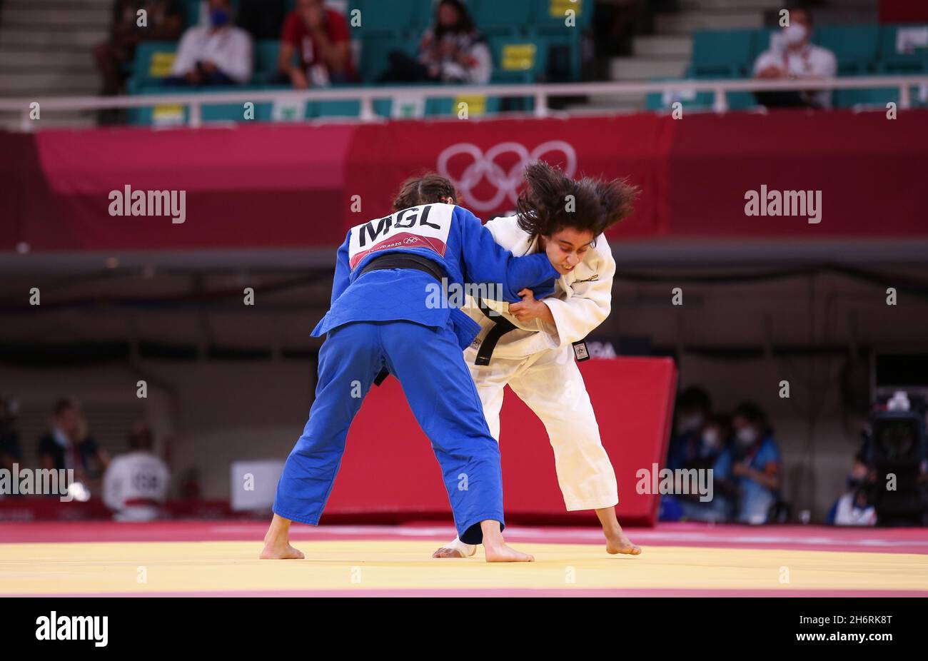 JULY 24th, 2021 - TOKYO, JAPAN: Urantsetseg MUNKHBAT (blue) wins the ...