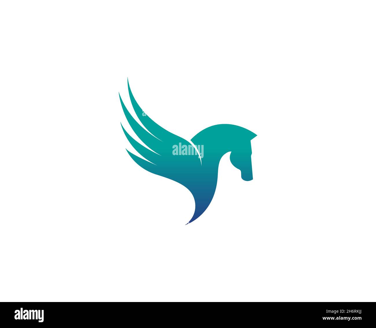 Creative Abstract Horse Wing Logo Design Vector Symbol Illustration ...