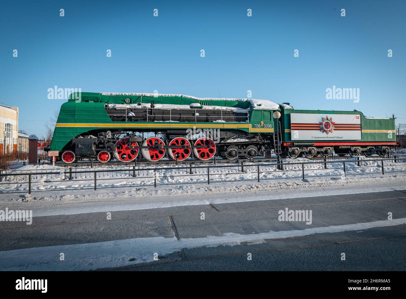 March 03, 2020 Severobaïkalsk, siberia, Russia : The historic train ...