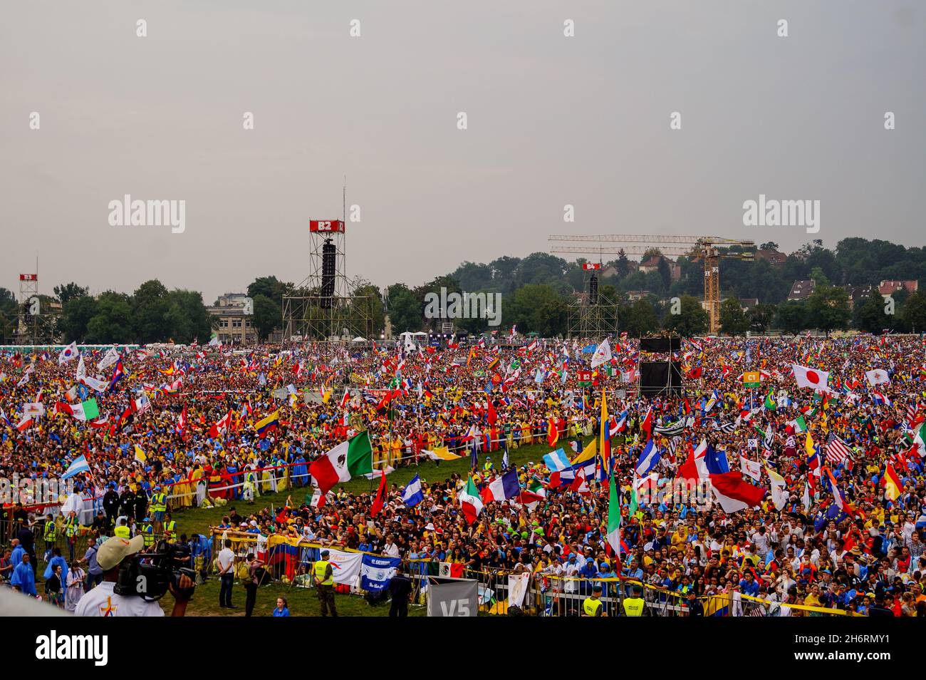 People on the WYD of 2016, Poland Stock Photo - Alamy