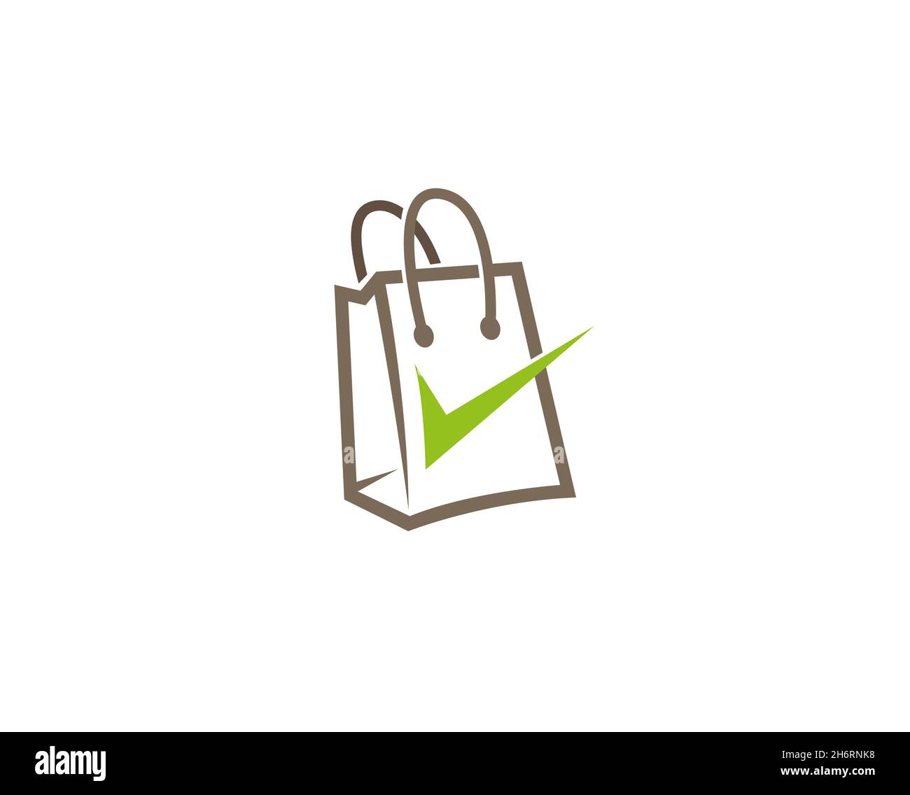 Creative Abstract Shopping Bag Check Logo Design Vector Symbol ...