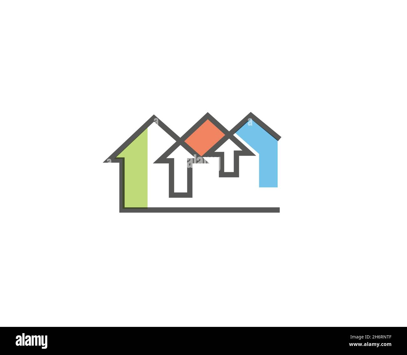 Abstract Houses Building Logo Design Vector Symbol Illustration Stock ...