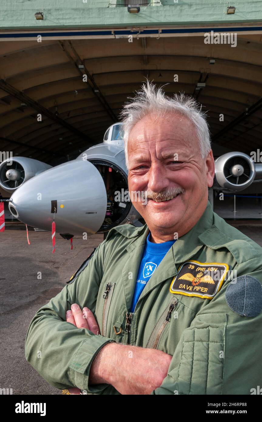 Dave Piper, pilot of Canberra PR9 jet plane of Midair Squadron, de ...