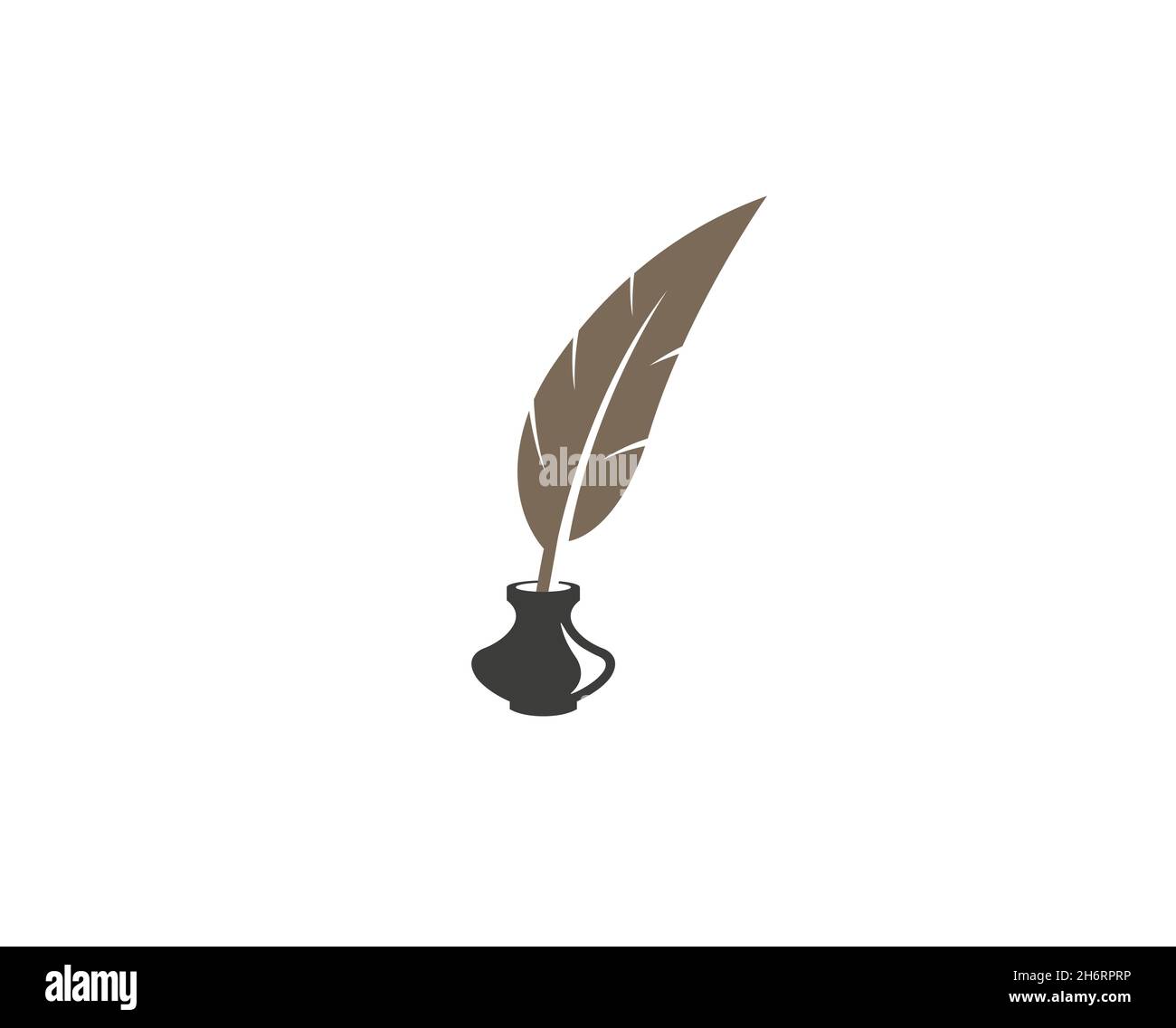 feather Ink bottle Logo Design Vector Symbol Illustration Stock Vector ...