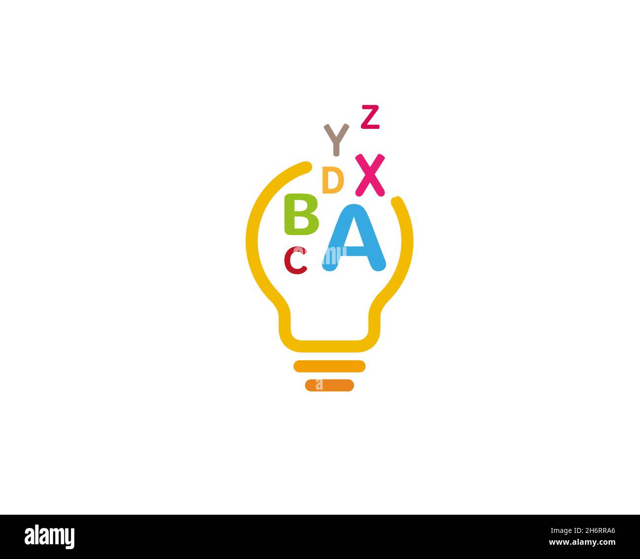 Creative Abstract Bulb Alphabet Logo Design Vector Symbol Illustration ...