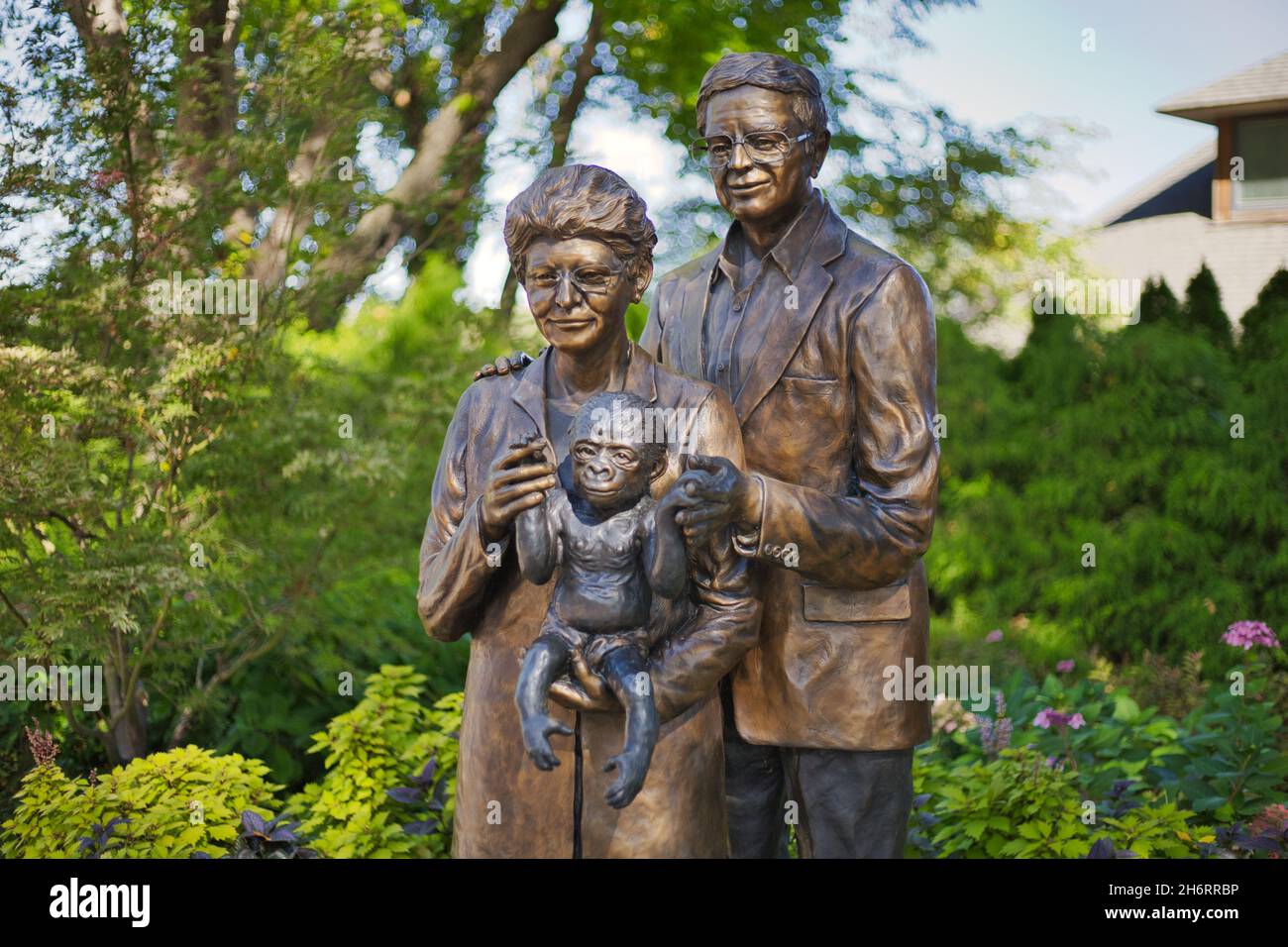 OMAHA, UNITED STATES - Oct 14, 2021: The statue of Dr. Lee Doc Simmons ...