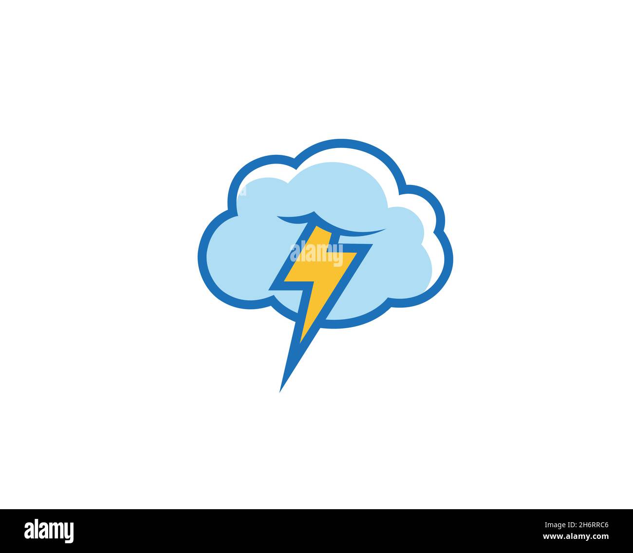 Creative Abstract Cloud Thunder Logo Design Vector Symbol Illustration ...