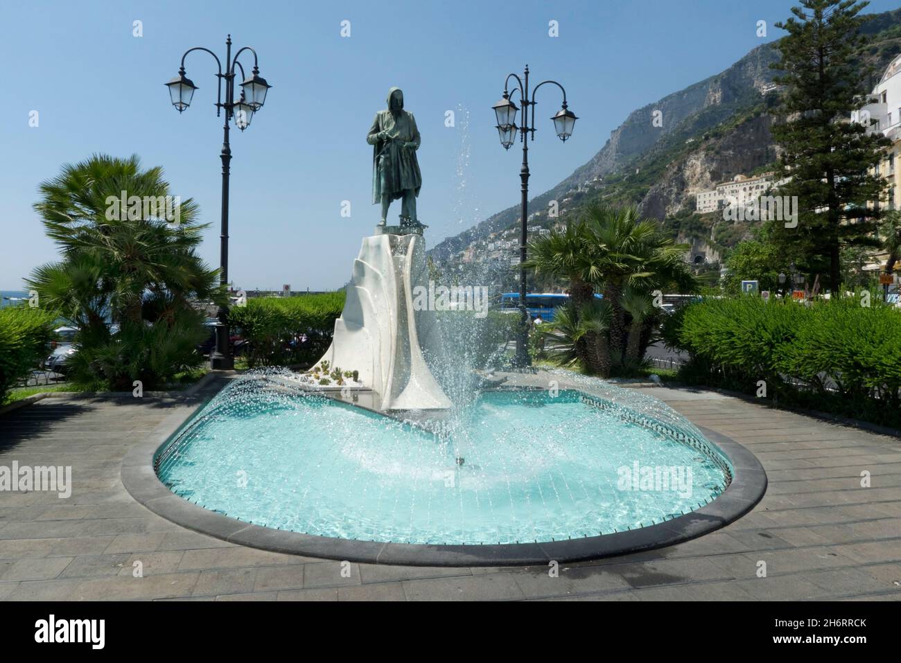 Statue of Flavio Gioia the possible inventor of the sailor's compass in ...