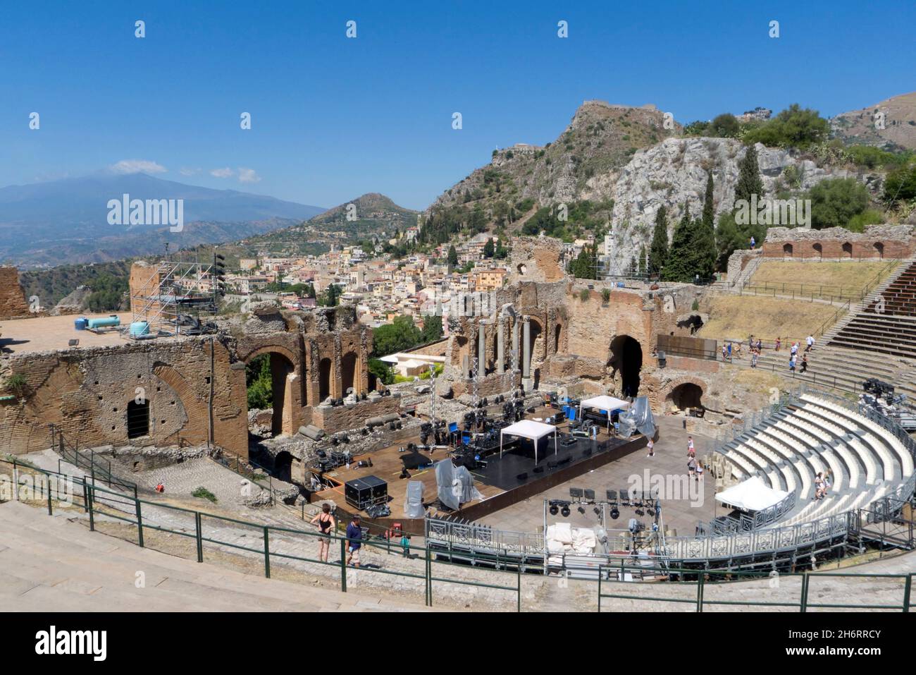 Ancient Theatre of Taormina With Mount Etna In The Distance Taormina ...
