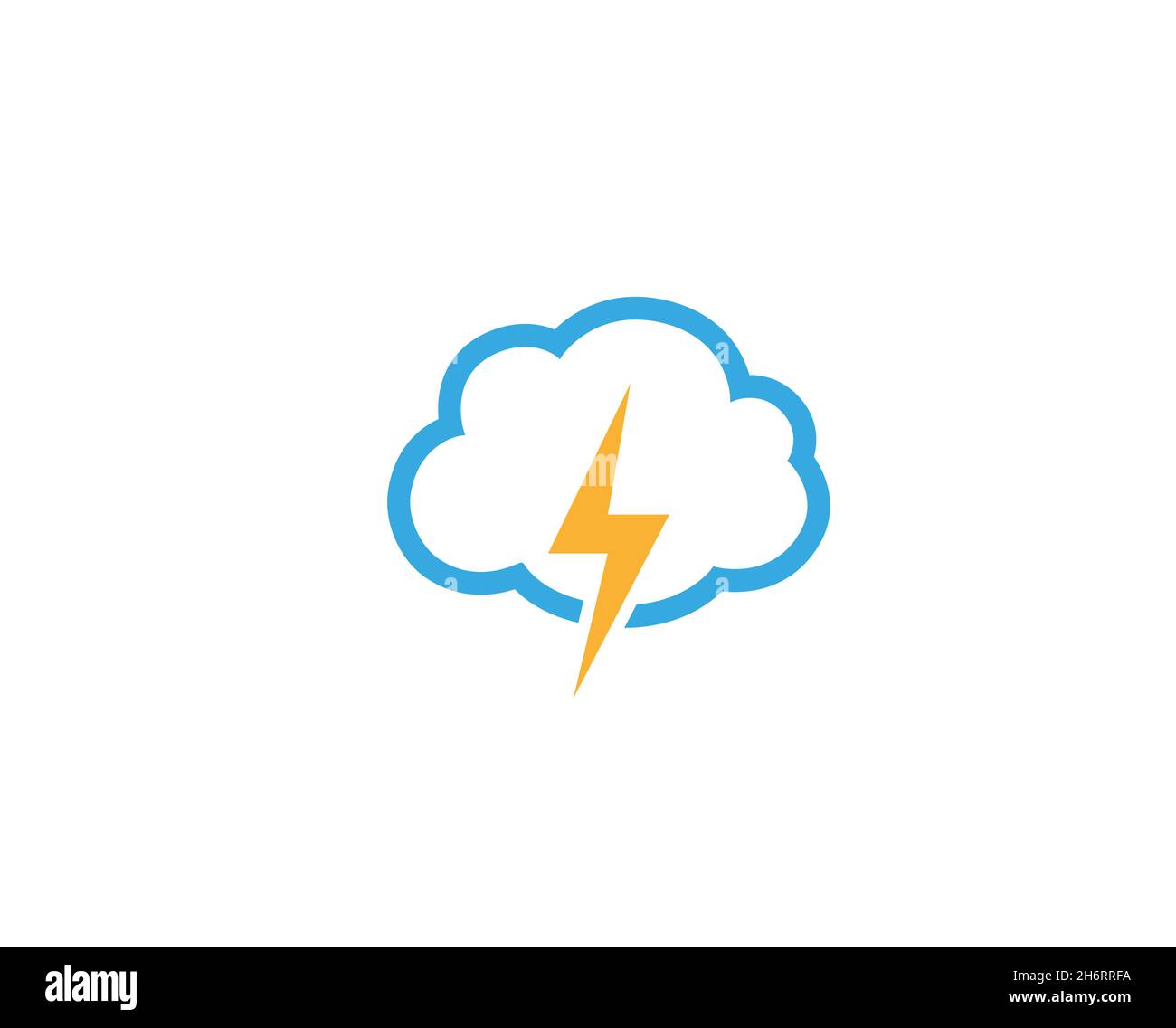 Creative Abstract Cloud Thunder Logo Design Vector Symbol Illustration Stock Vector Image & Art ...