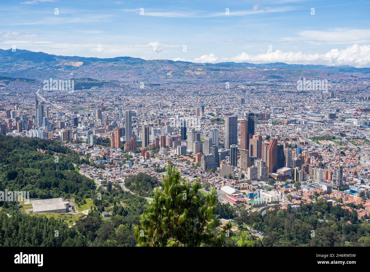 view of the center of Bogota City from the eastern hills Stock Photo ...