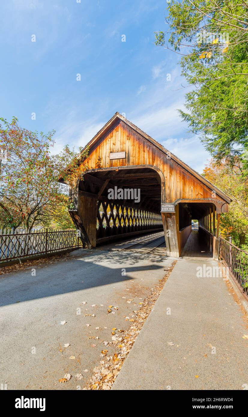 Middle Covered Bridge, a local landmark covered town lattice through ...