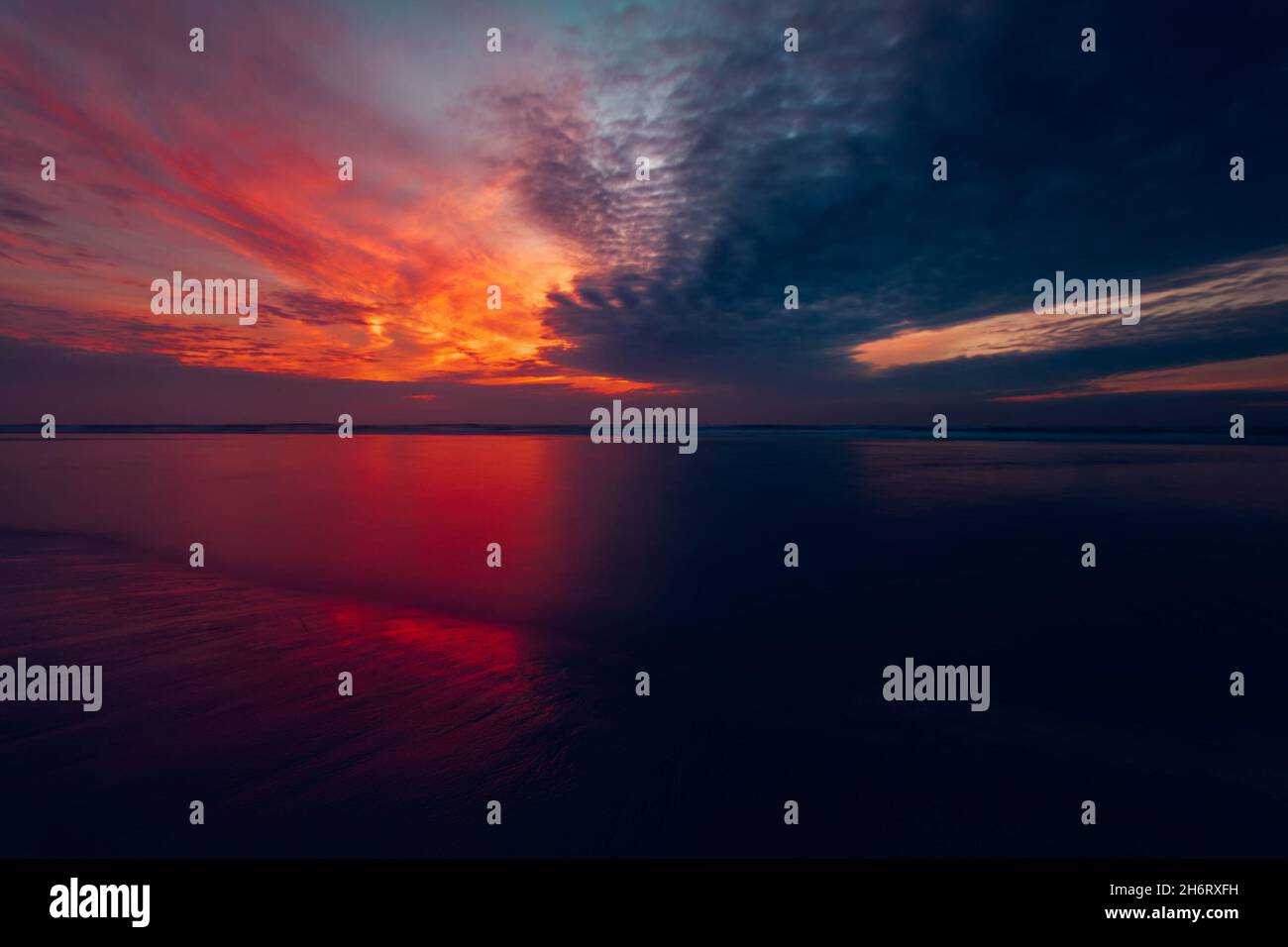 Beautiful sunset at the coast of Baltic Sea, Lithuania Stock Photo - Alamy
