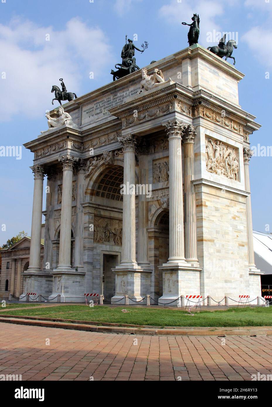 The Arch of Peace at Porta Sempione ("Sempione Gate"),19th century ...