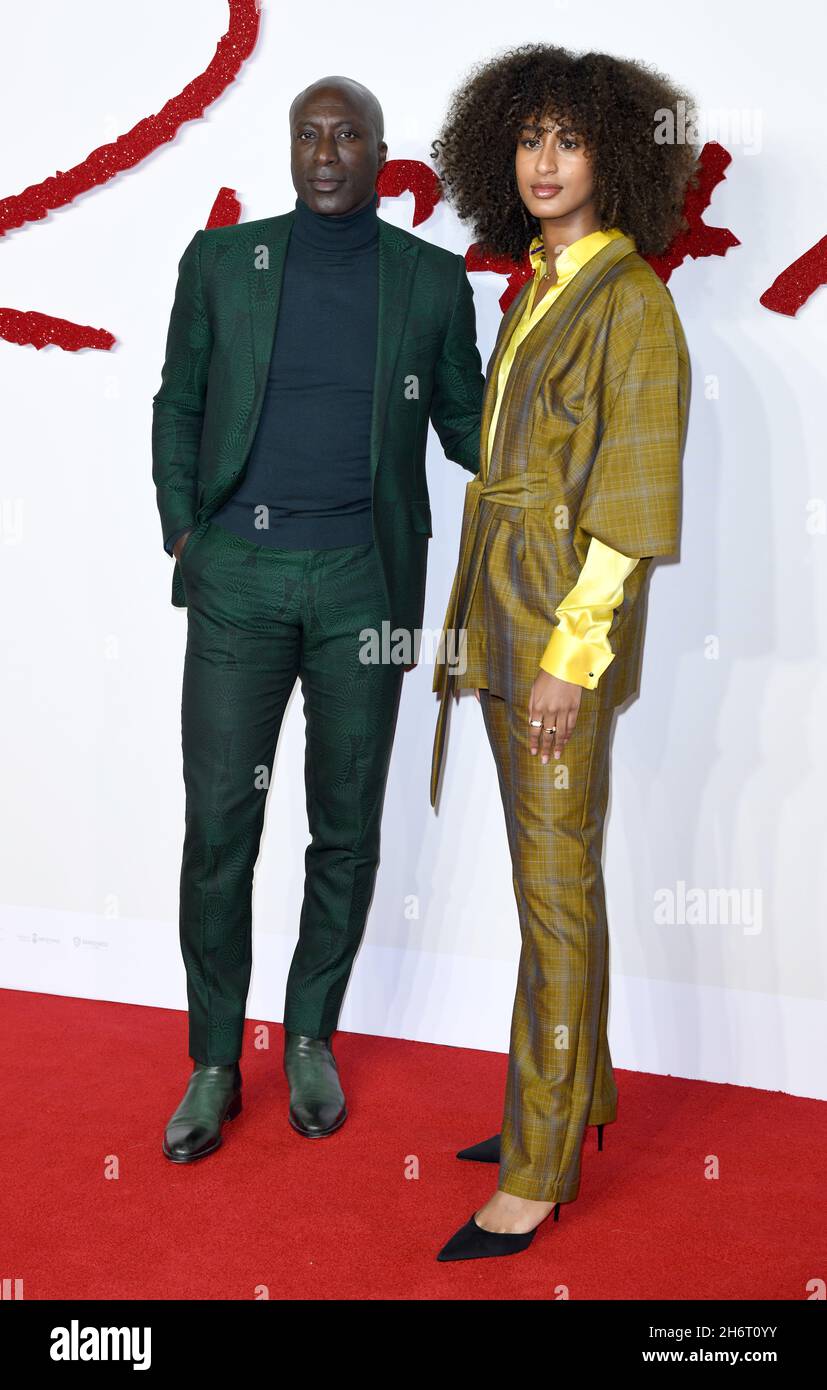 November 17th, 2021, London, UK. Ozwald Boateng and daughter Emilia ...