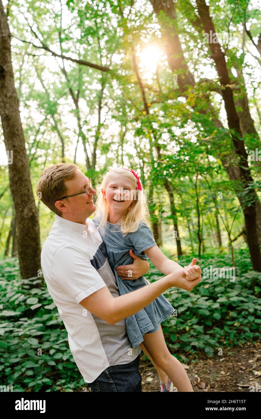 Portrait of a father and daughter dancing together Stock Photo - Alamy