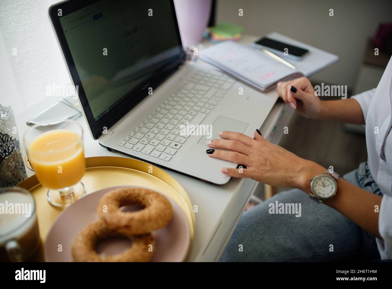 Laptop touchpad hi-res stock photography and images - Alamy