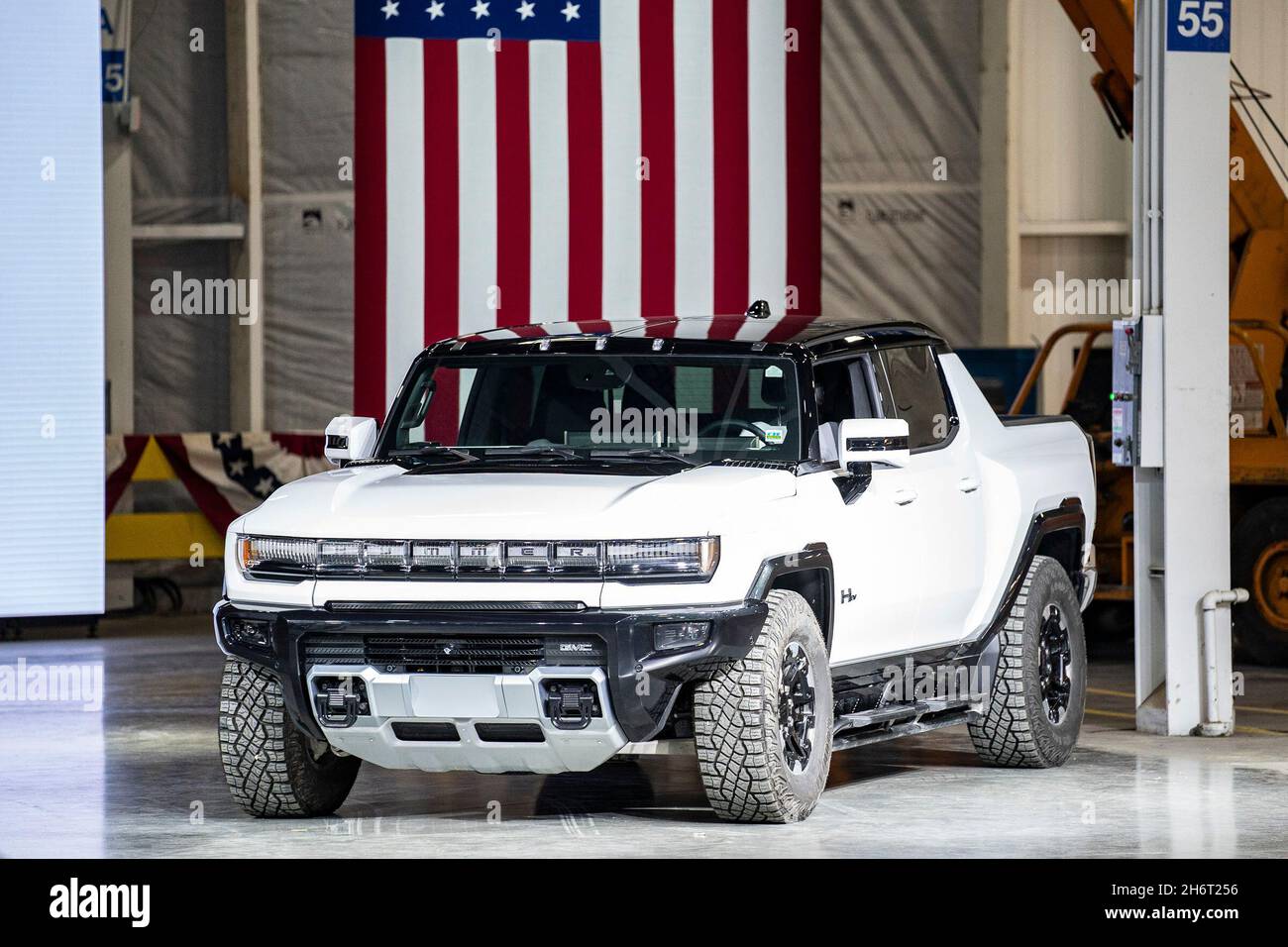 Detroit, Michigan, USA. 17th Nov, 2021. Hummer EV vehicles at the the ...