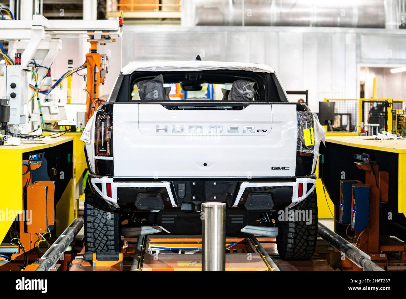 Detroit, Michigan, USA. 17th Nov, 2021. Hummer EV vehicles at the the ...