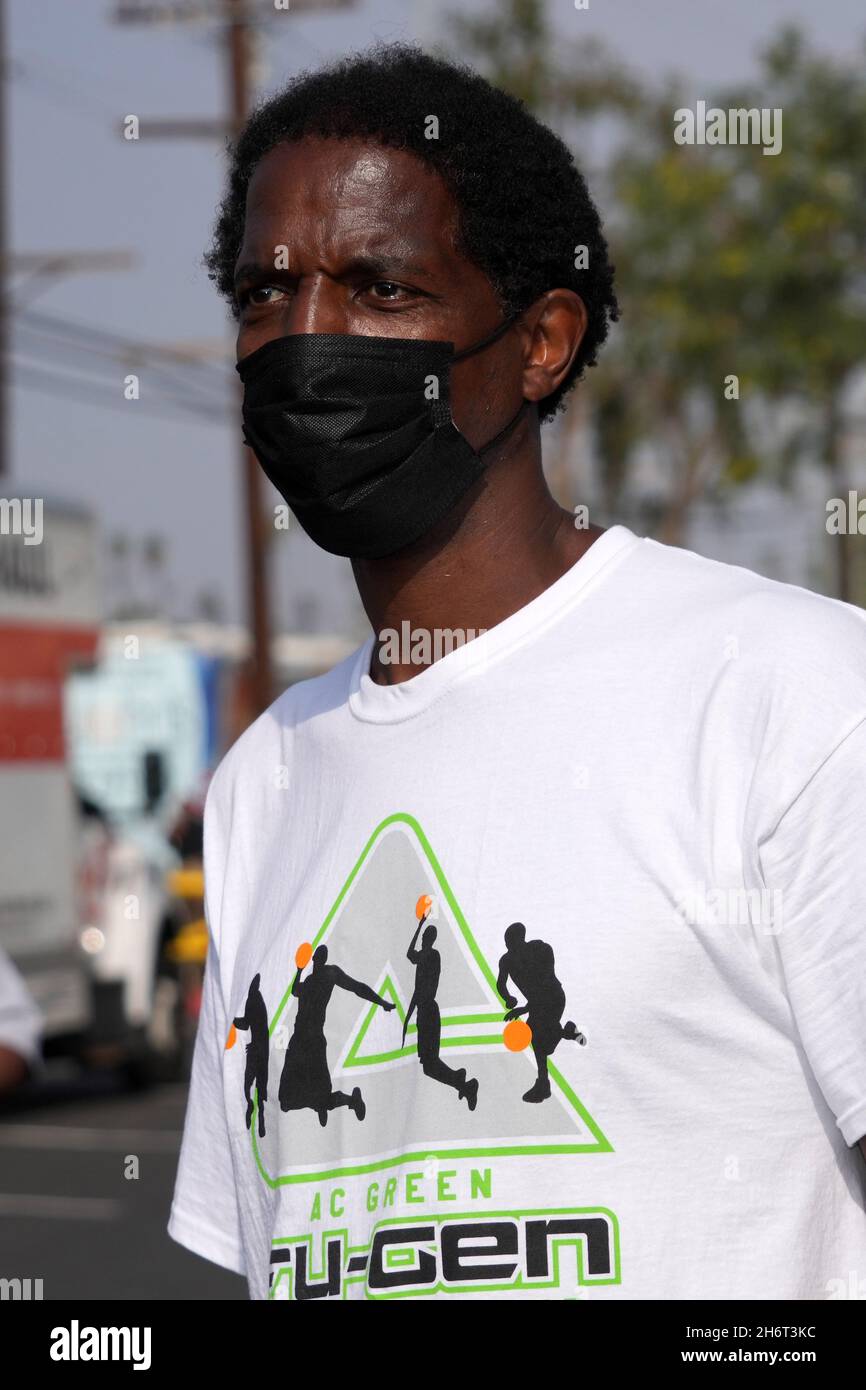 A.C. Green Jr. during the Los Angeles Dodgers Foundation Thanksgiving ...