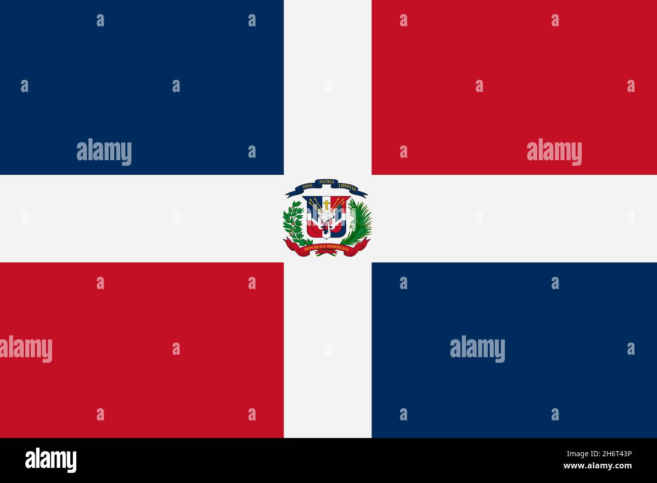 Dominican Republic flag background illustration red white blue Stock ...