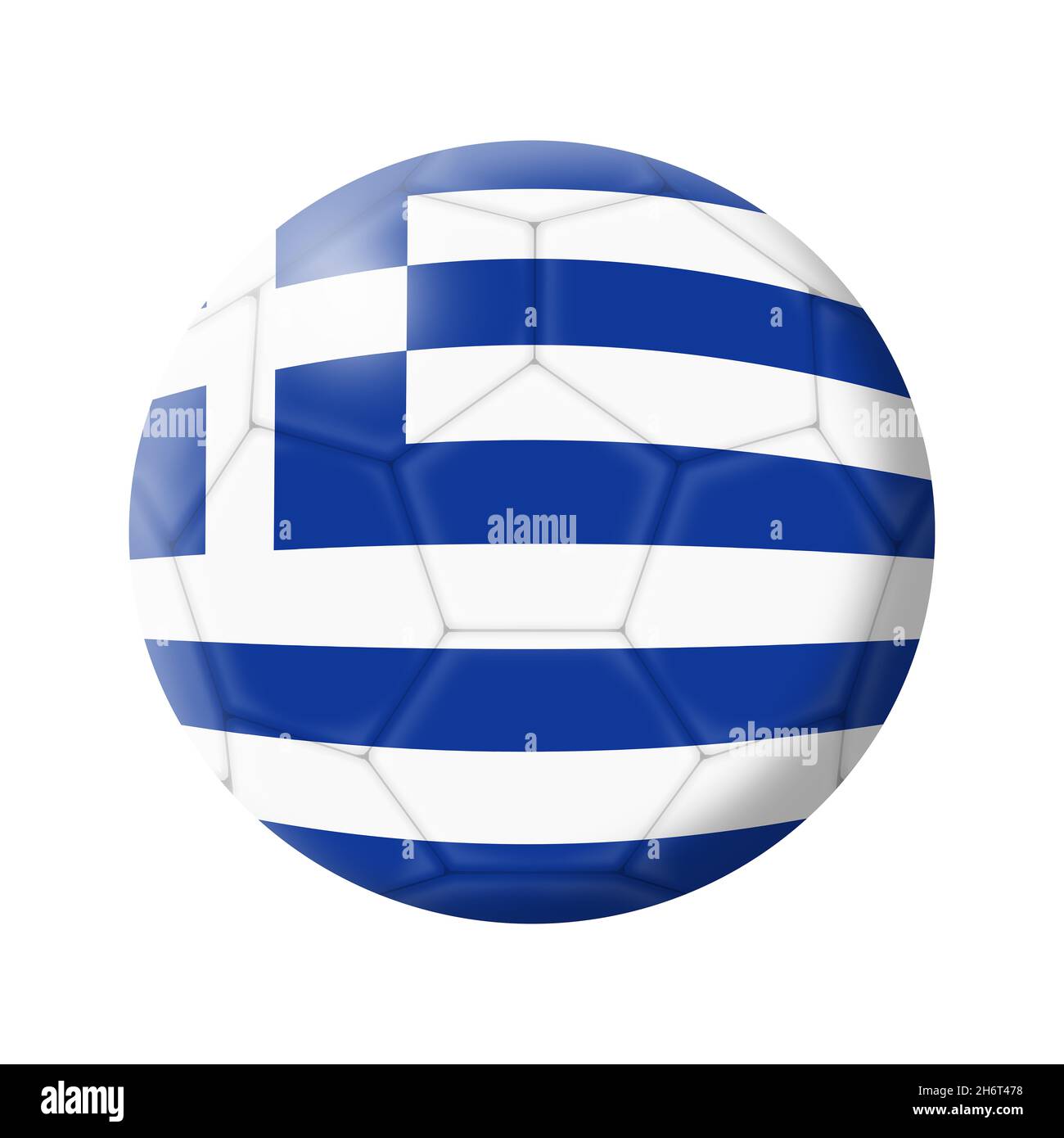 Greece soccer ball football 3d illustration isolated on white with ...