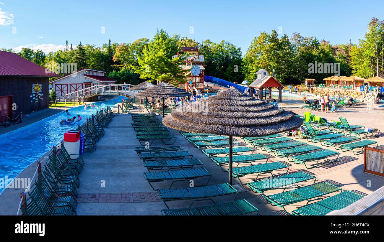 Old Forge, New York - September 4, 2021: 16:9 Wide Horizontal View of ...