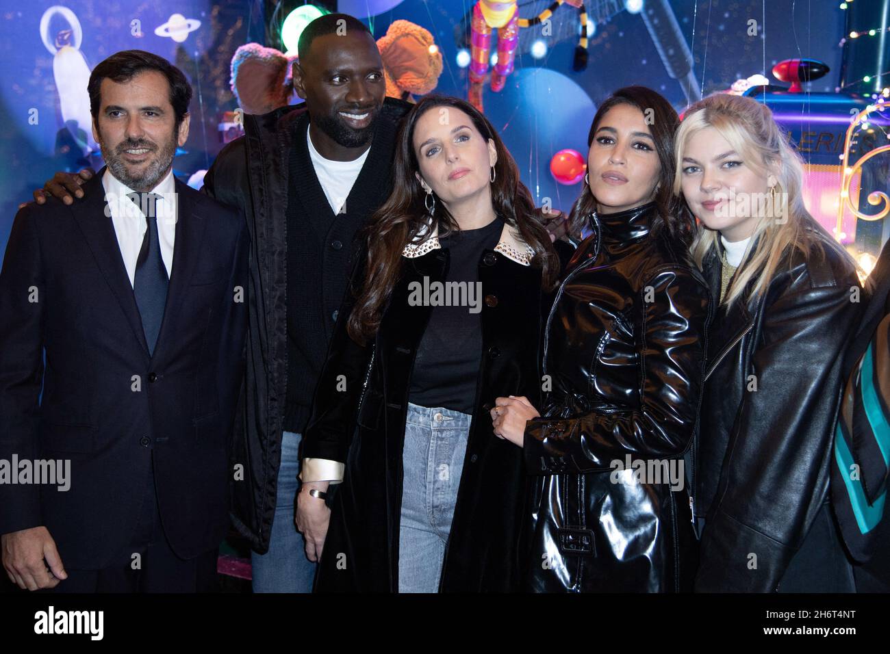 Alexandre Liot, Omar Sy, Helene Sy, Leila Bekhti and Louane Emera ...