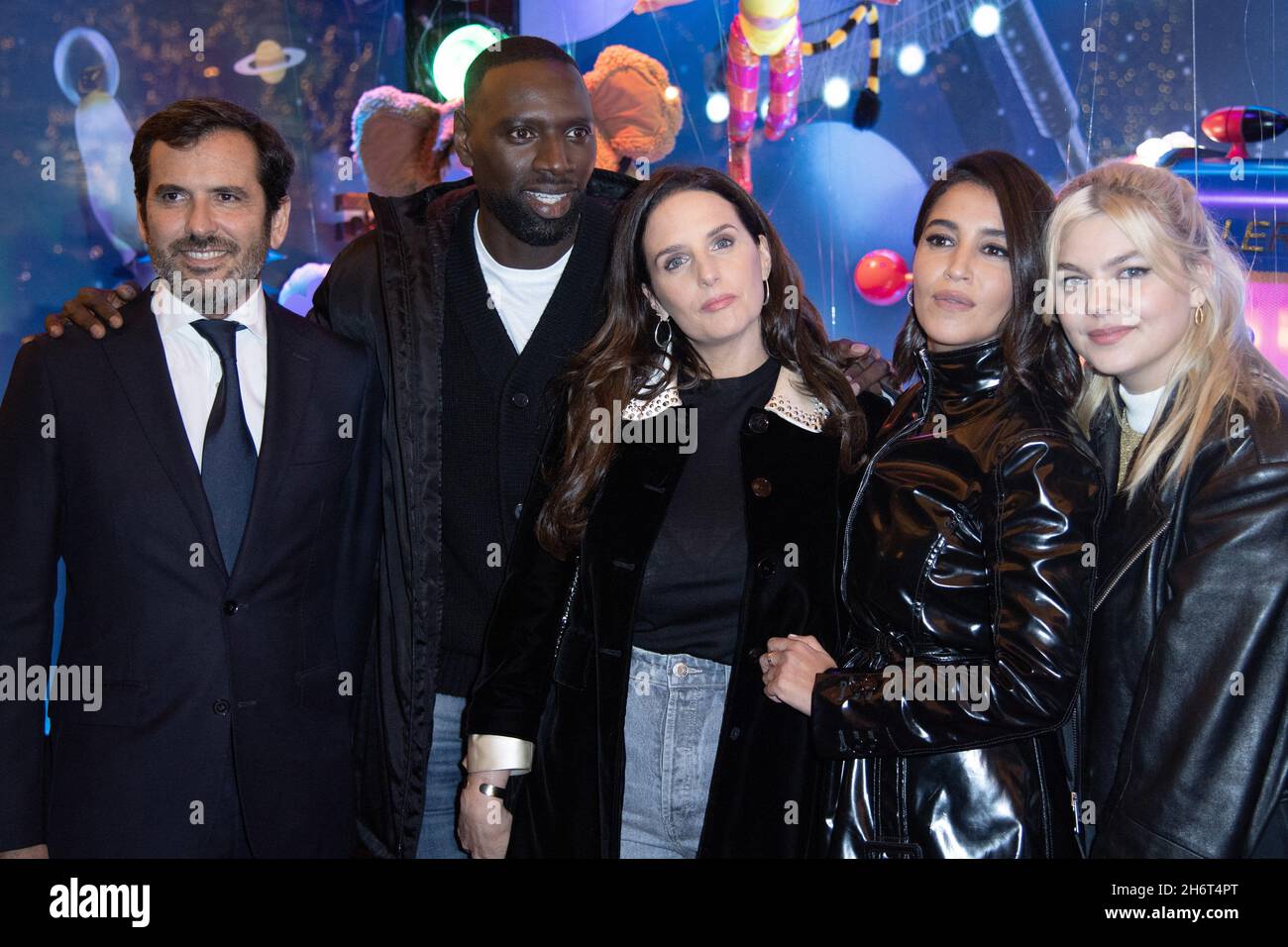 Alexandre Liot, Omar Sy, Helene Sy, Leila Bekhti and Louane Emera ...
