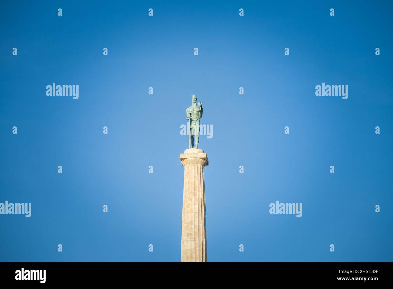 Picture of the iconic victory statue seen on Belgrade's fortress ...