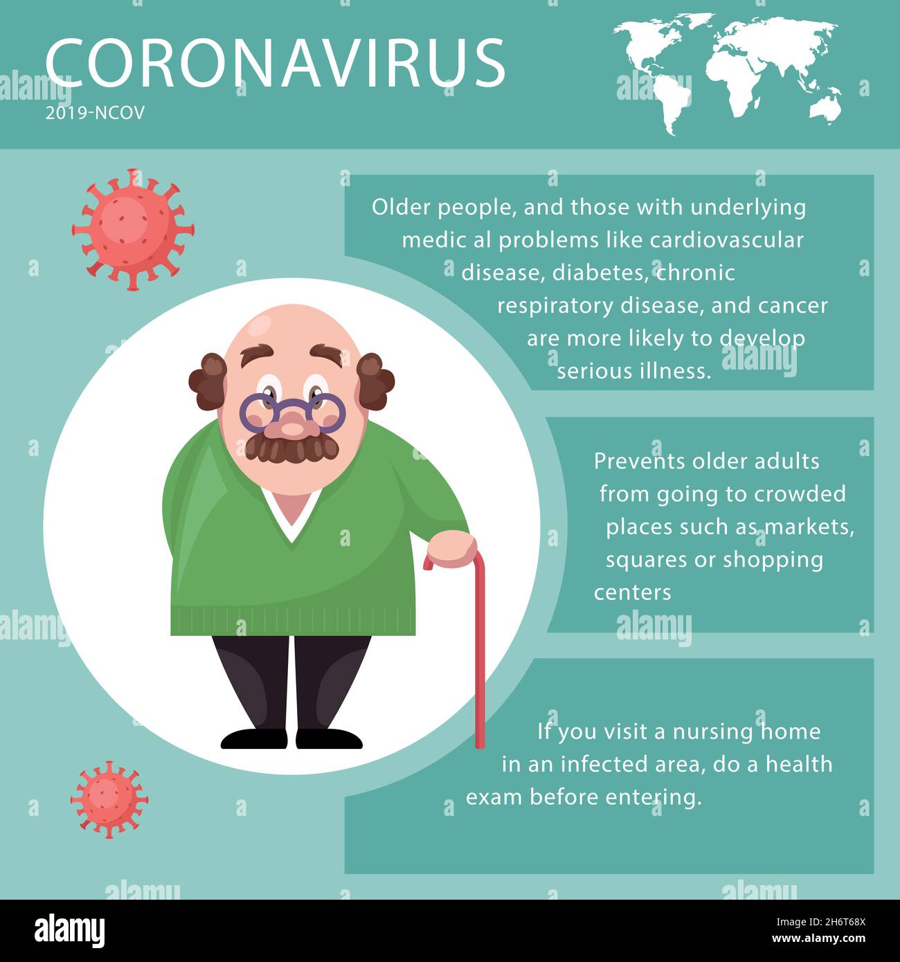 Infographic showing how to prevent the covid-19 virus in older adults ...
