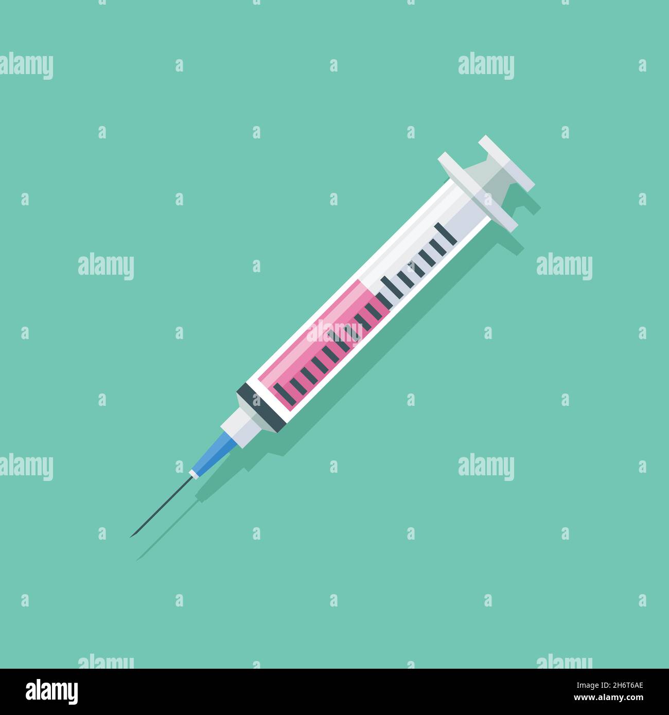 Vector design of injection syringe for vaccine Stock Vector Image & Art ...