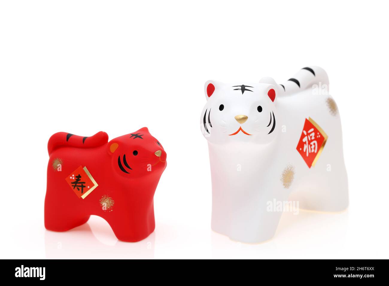 Dolls of Tora Tiger. Japanese new year card. Japanese new year tiger ...