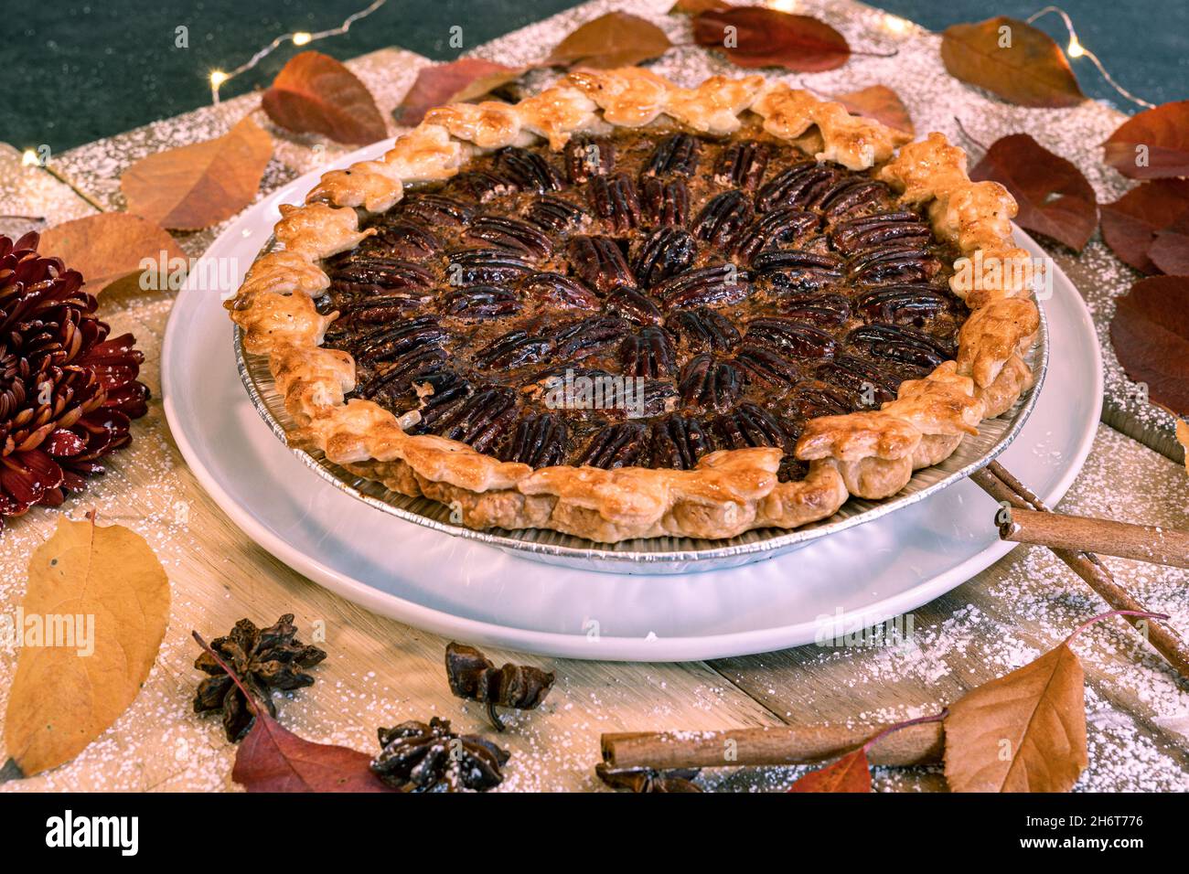Fall Pecan Pie Stock Photo - Alamy