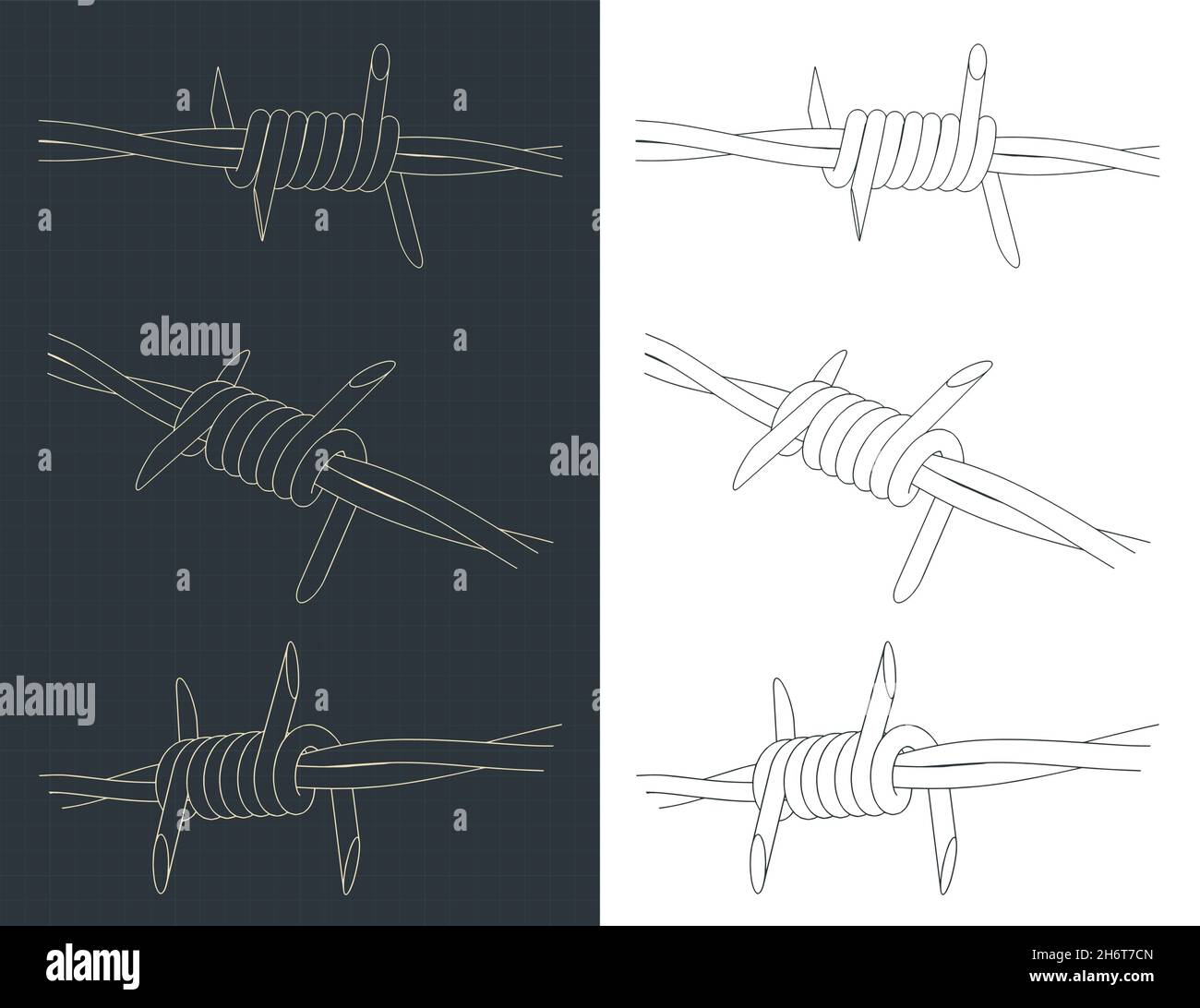 Simple Barbed Wire Drawing