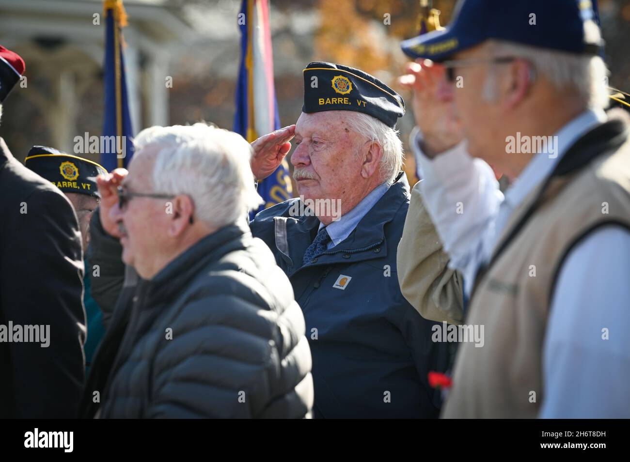 US armed forces veterans gather to observe Veterans Day (Armistice Day ...