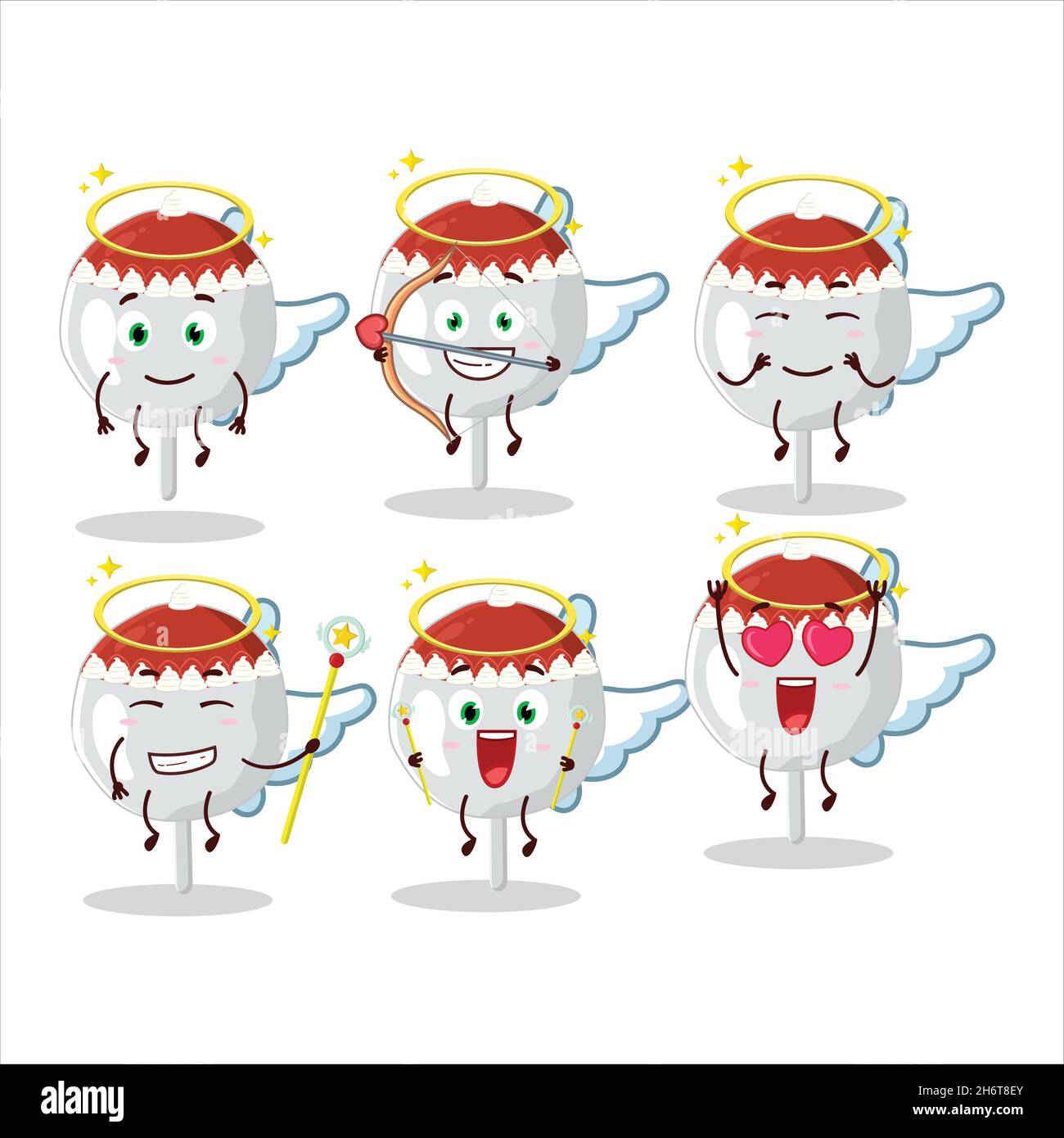 Christmas hat cookies candy cartoon designs as a cute angel character ...