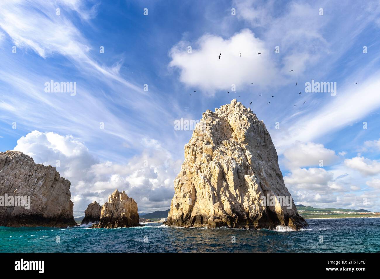 Scenic landmark tourist destination Arch of Cabo San Lucas, El Arco ...