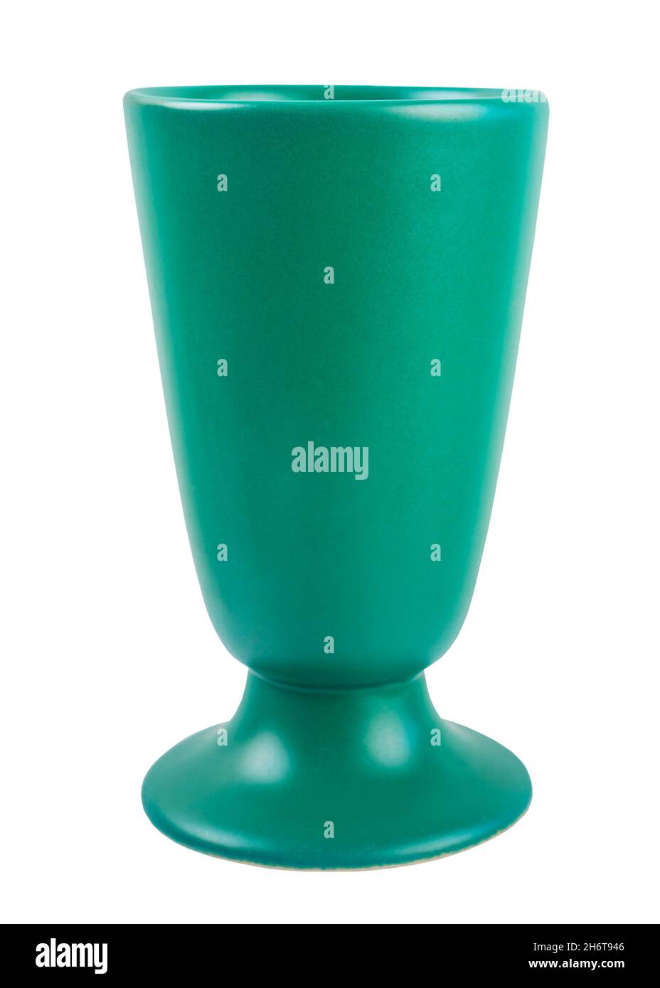 Empty green flower vase ceramic isolated on white background, Save ...