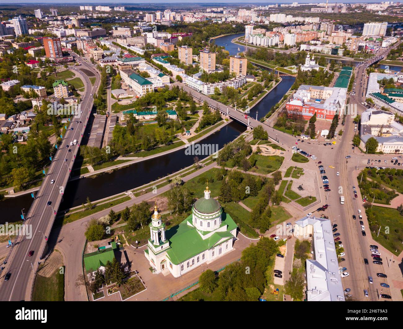 Aerial view of Oryol with Assumption Church Stock Photo - Alamy