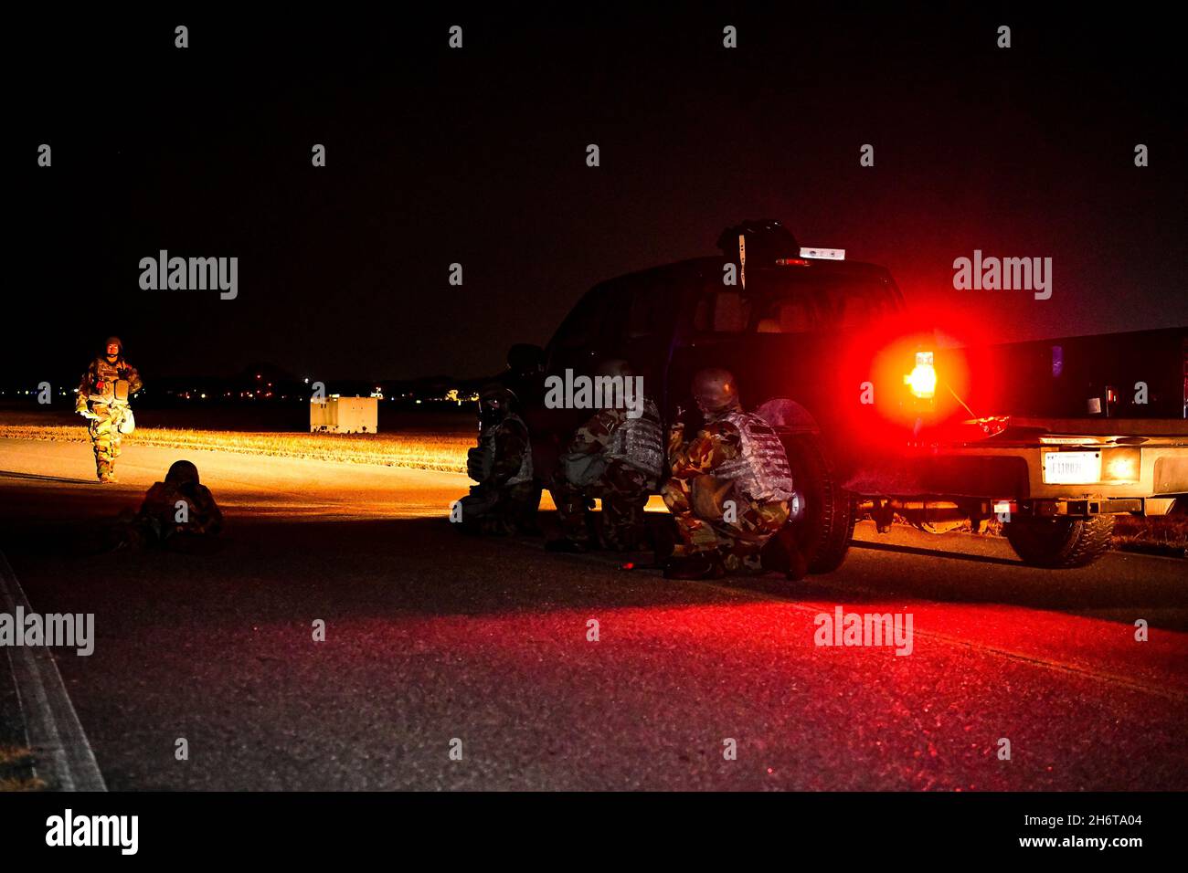 A Wing Inspection Team member assigned to the 8th Fighter Wing observes ...