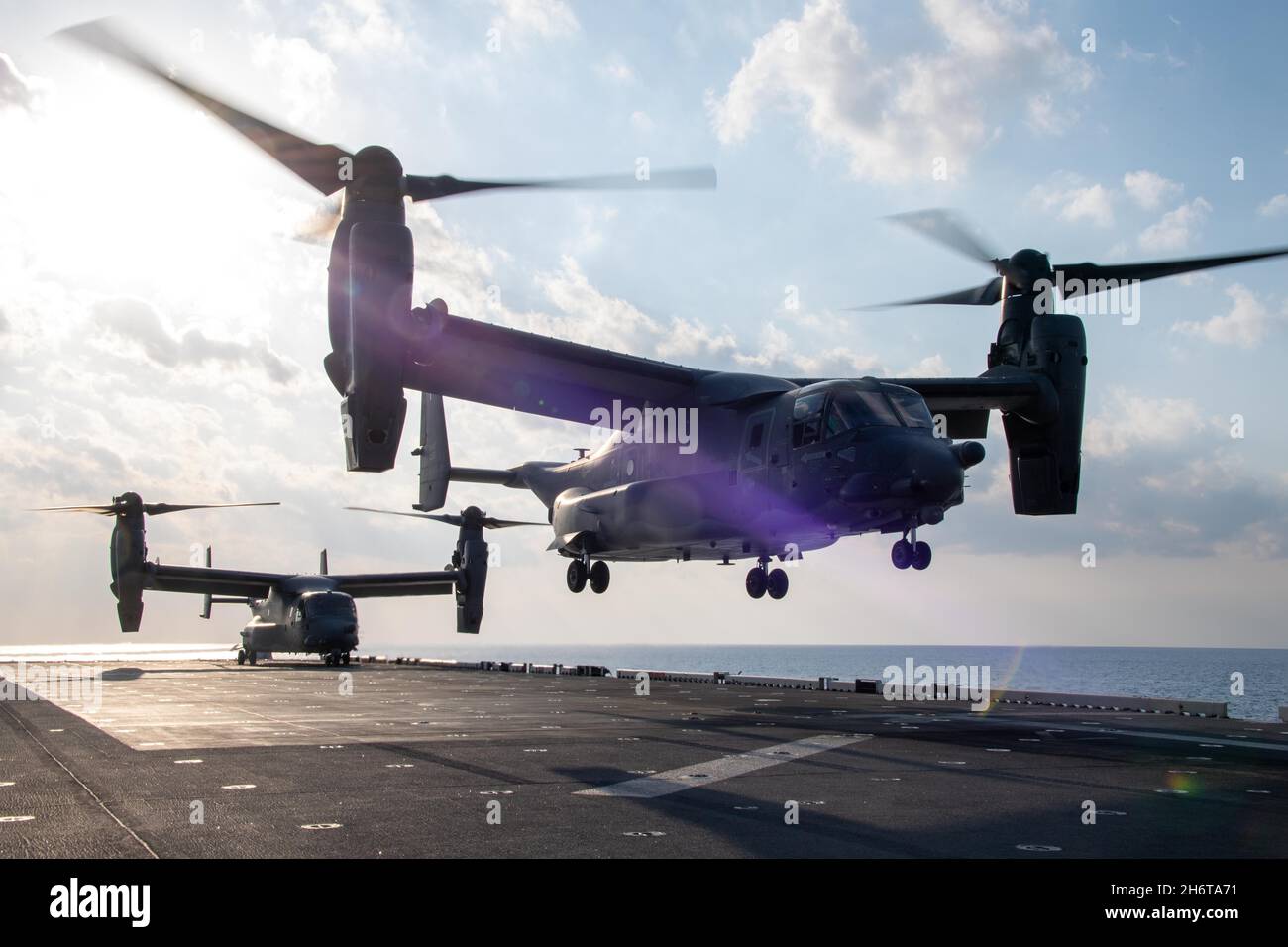 PHILIPPINE SEA (Nov. 16, 2021) CV-22B Osprey aircraft from the U.S. Air ...