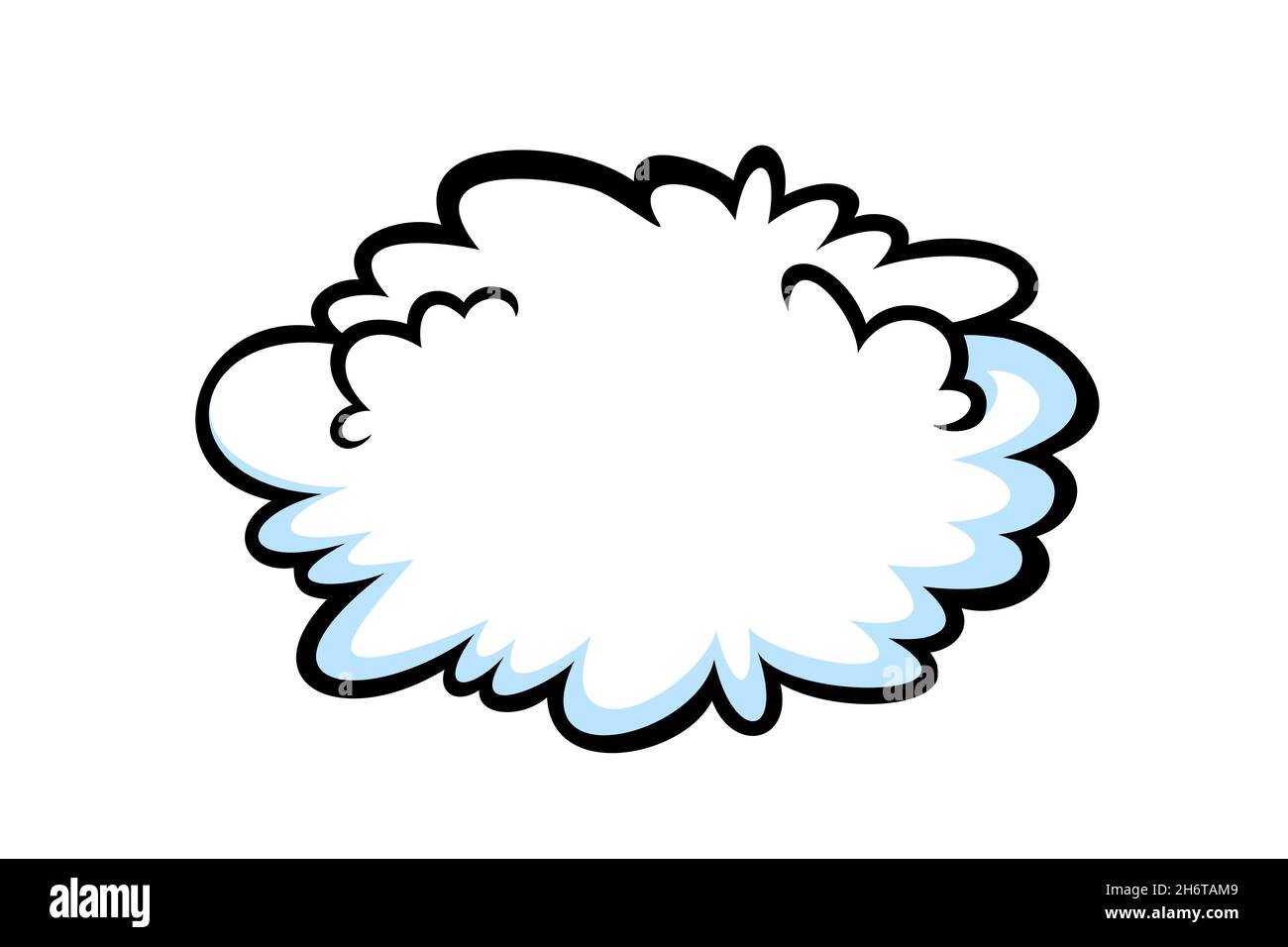 Comic thinking speech bubbles. Think shapes like in comicbooks. Vector ...