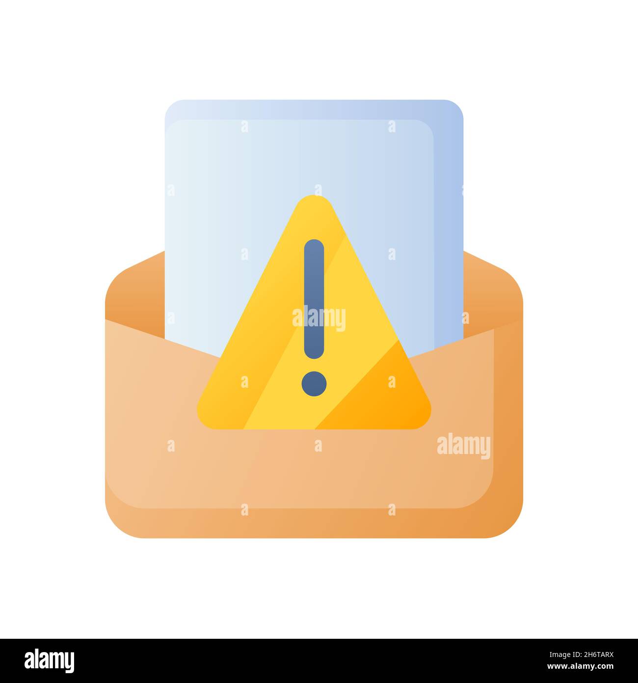 spam alert email warning single isolated icon with smooth style vector ...