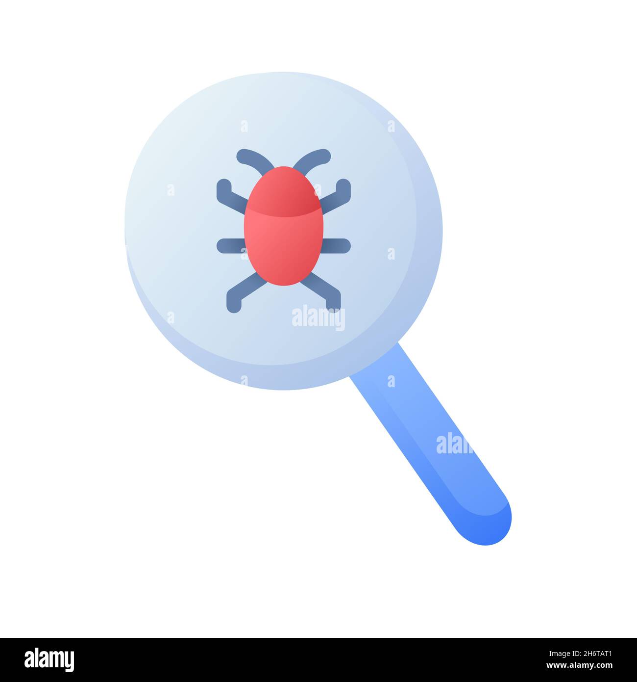bug catcher malware virus scan searching single isolated icon with ...