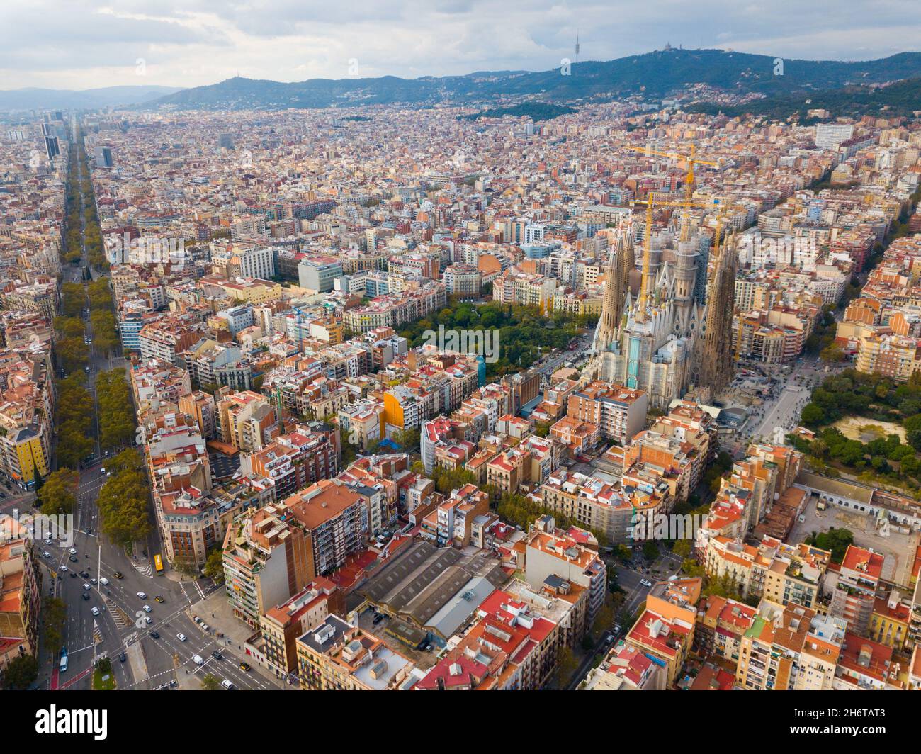 Aerial view of Barcelona Stock Photo - Alamy